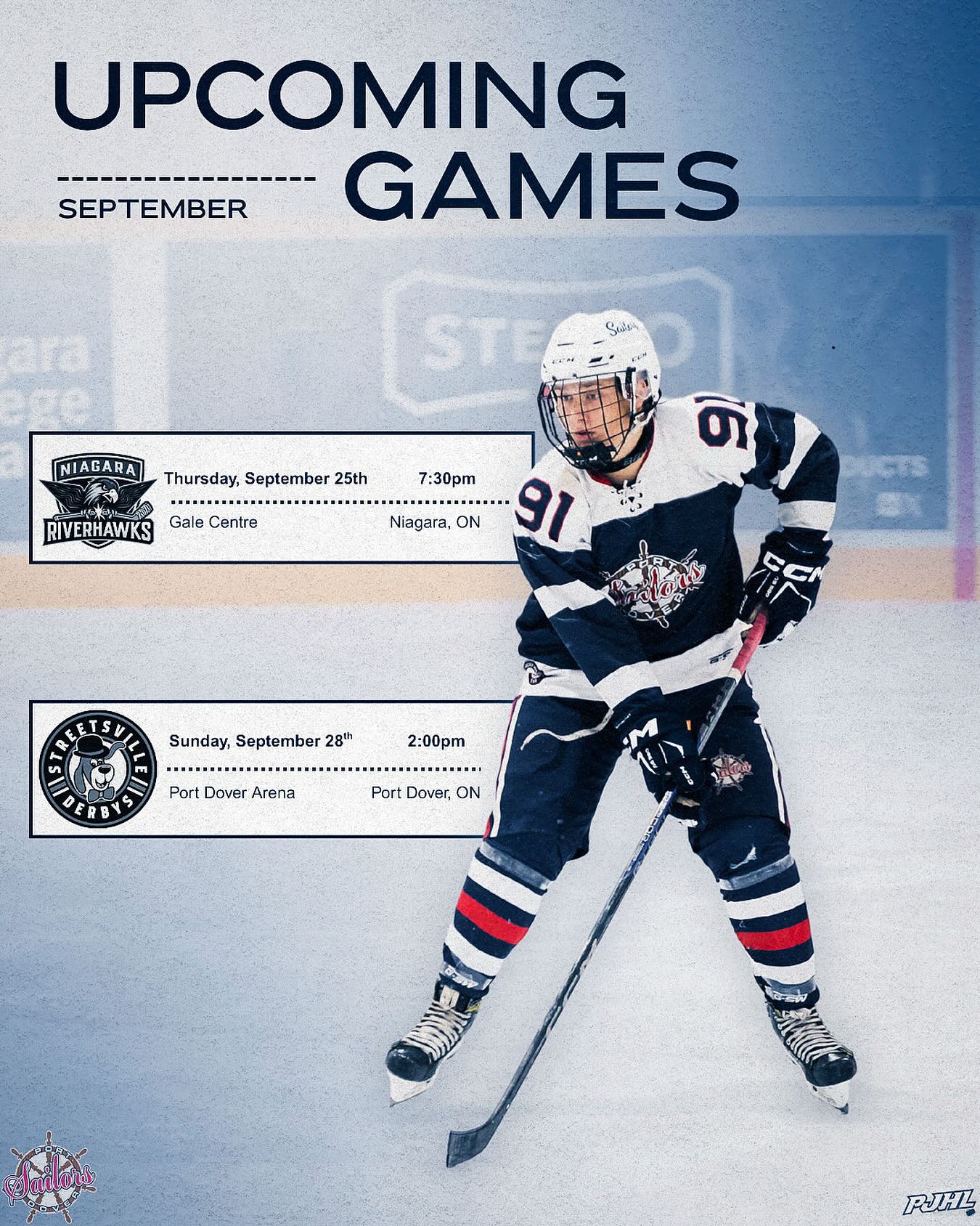 More New Roster Additions for 2025-2026 Season | Port Dover Sailors